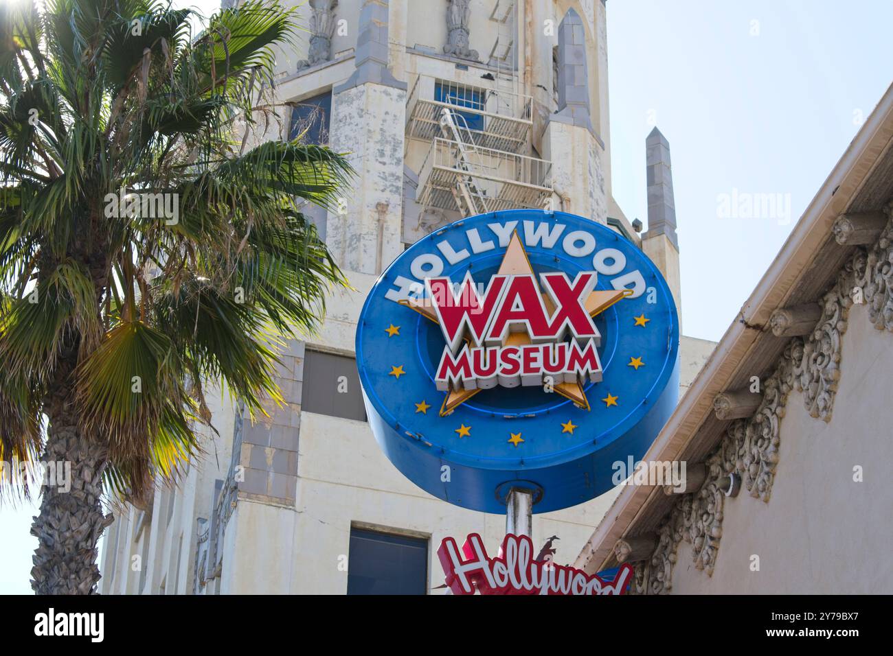 Hollywood, CA, USA - June 13, 2024: Wax Museum sign on Hollywood ...