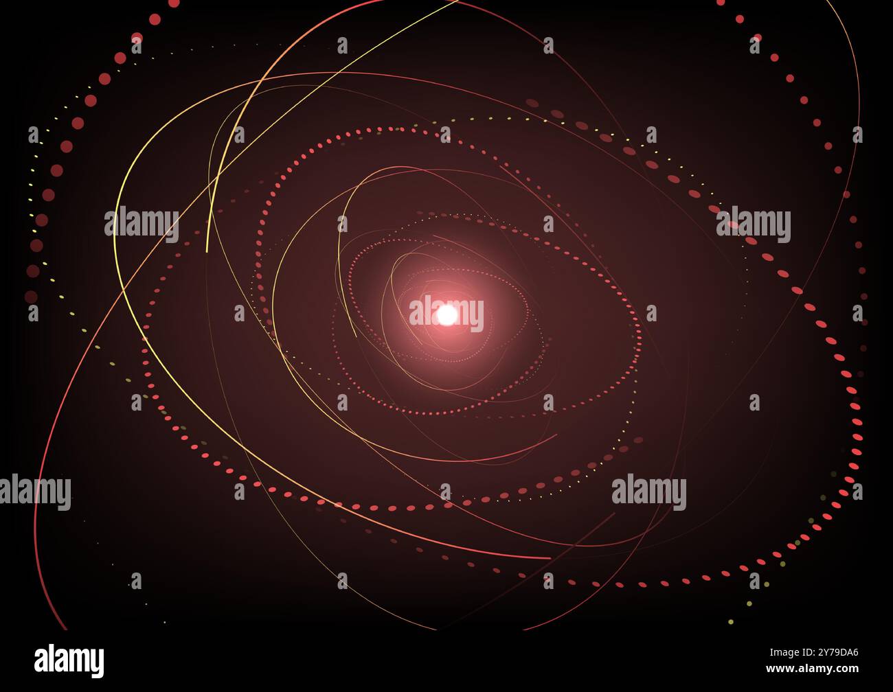 Abstract background with red dash circles elements, stock vector Stock ...