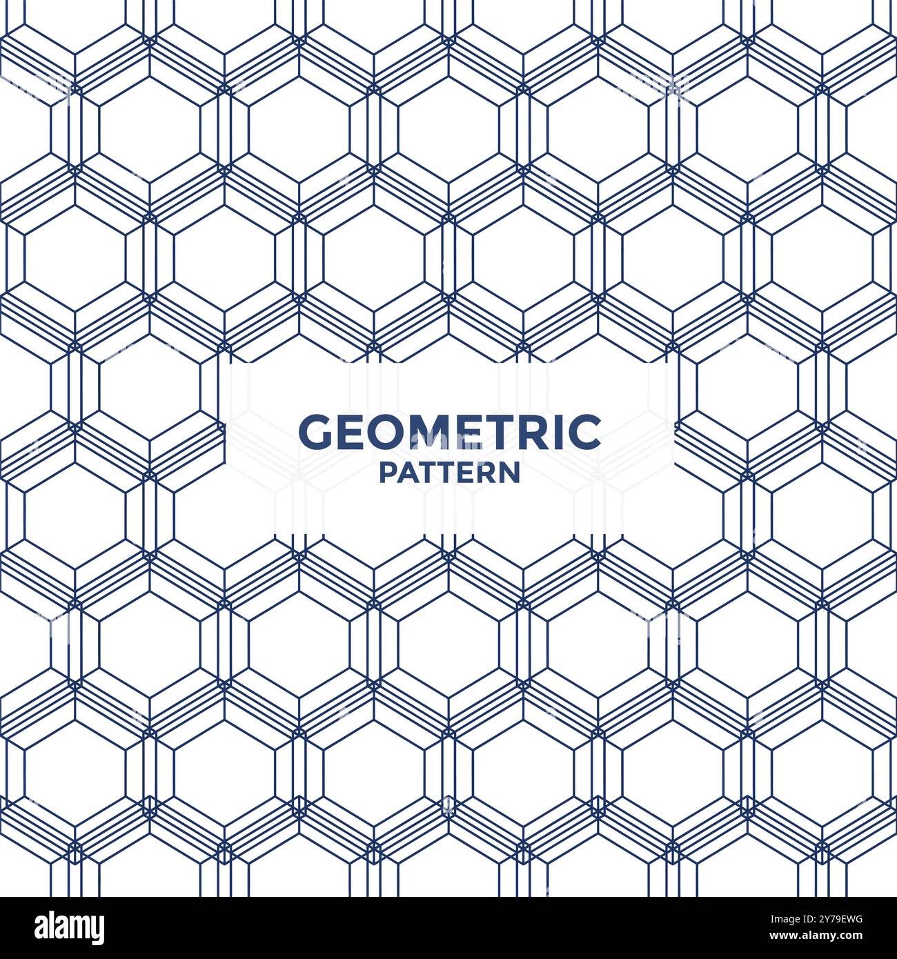 Geometric background line art hexagon icon pattern Stock Vector Image ...
