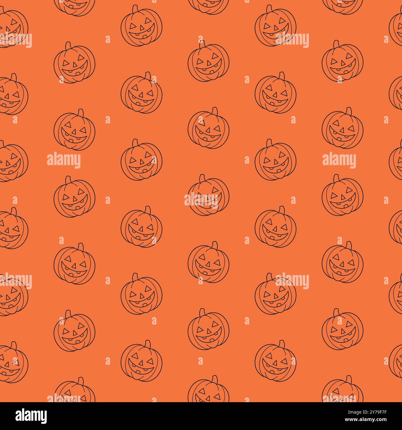 Halloween Line Art Illustration Pattern Stock Vector Image & Art - Alamy