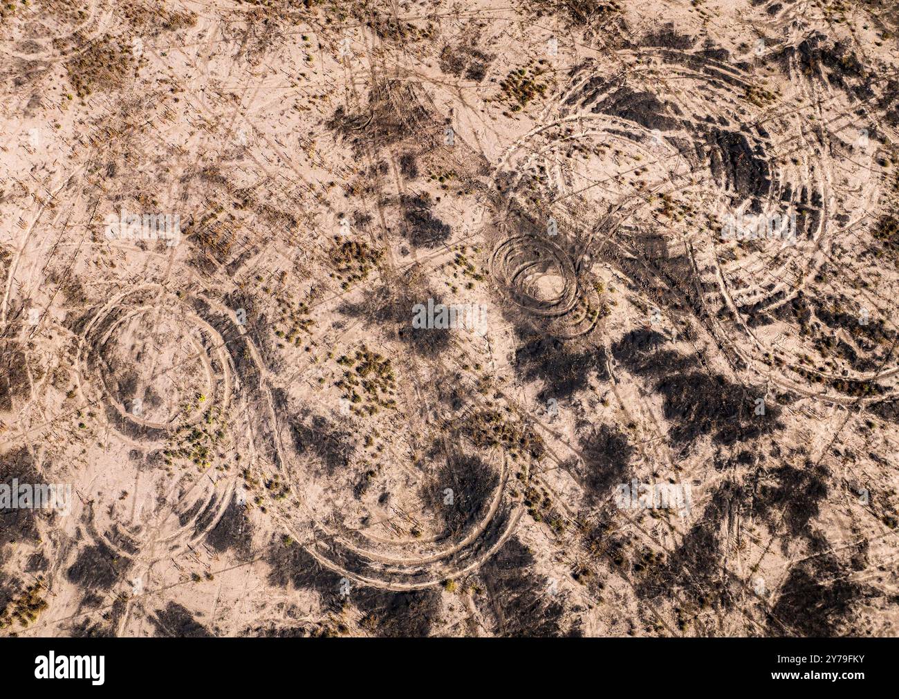 Tracks at the Cinder Hills OHV area, Flagstaff, Arizona Stock Photo - Alamy