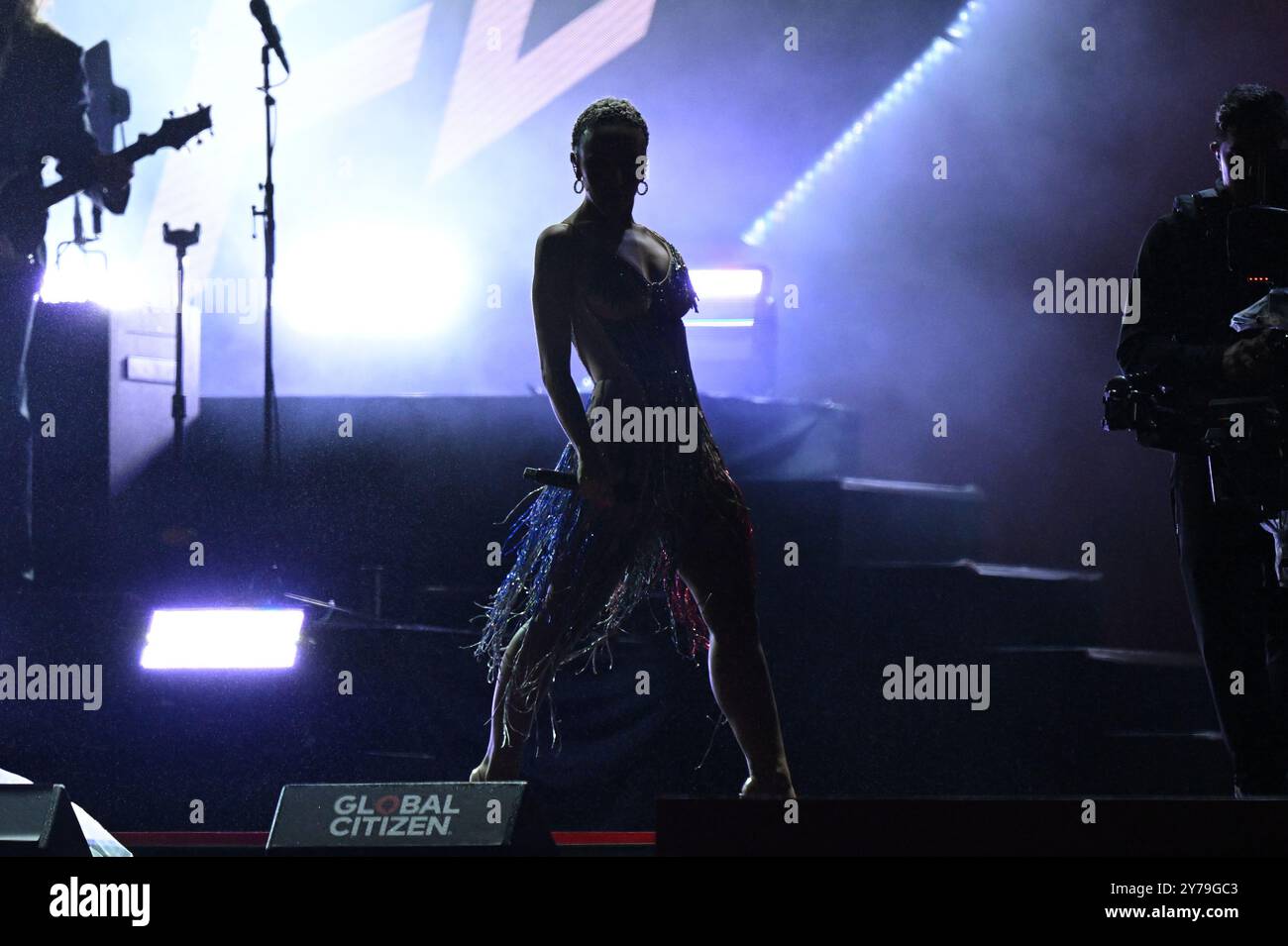 New York, USA. 28th Sep, 2024. Doja Cat performing on stage during the ...
