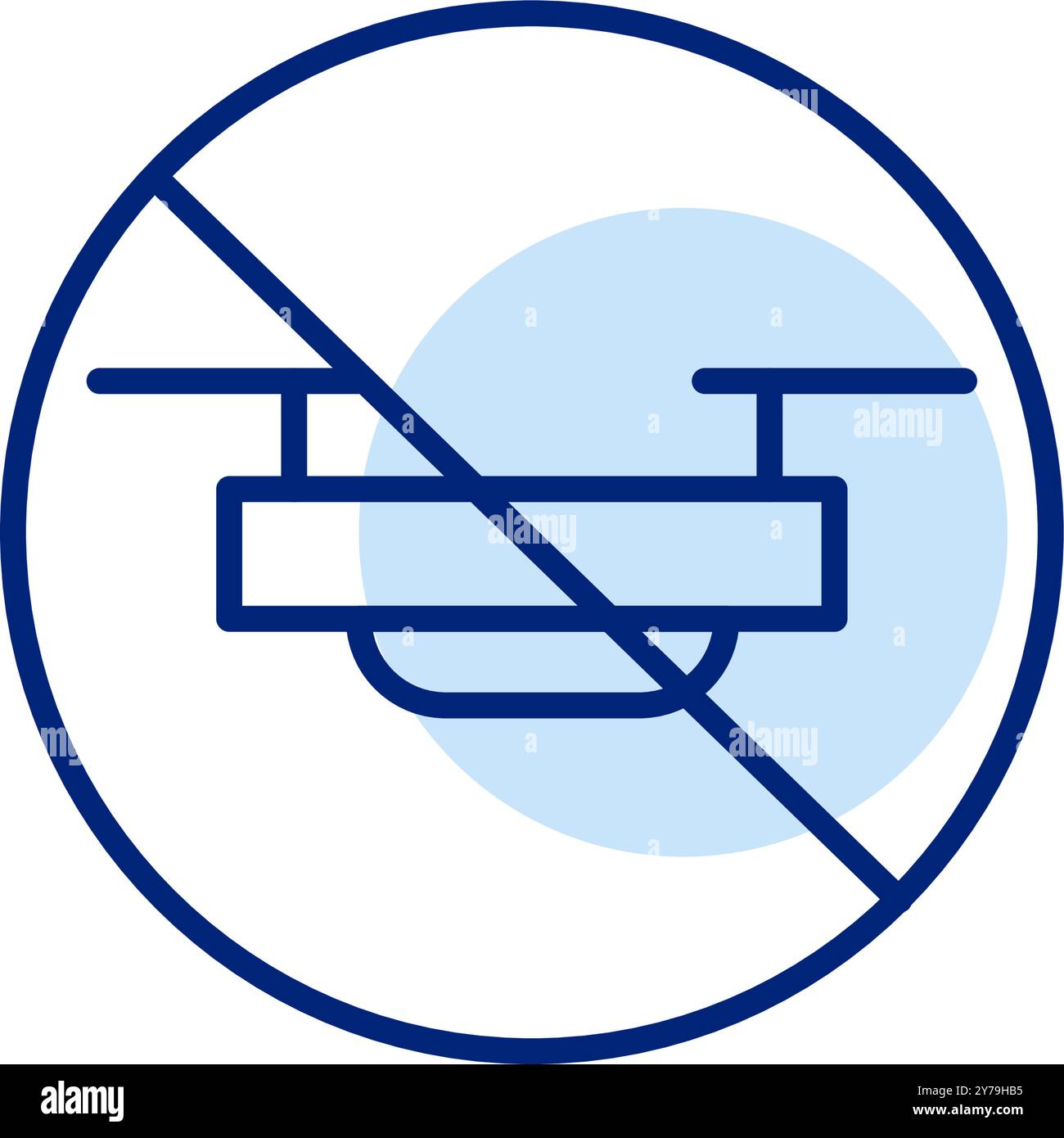 Drone use prohibited. No fly zone. Pixel perfect, editable stroke ...