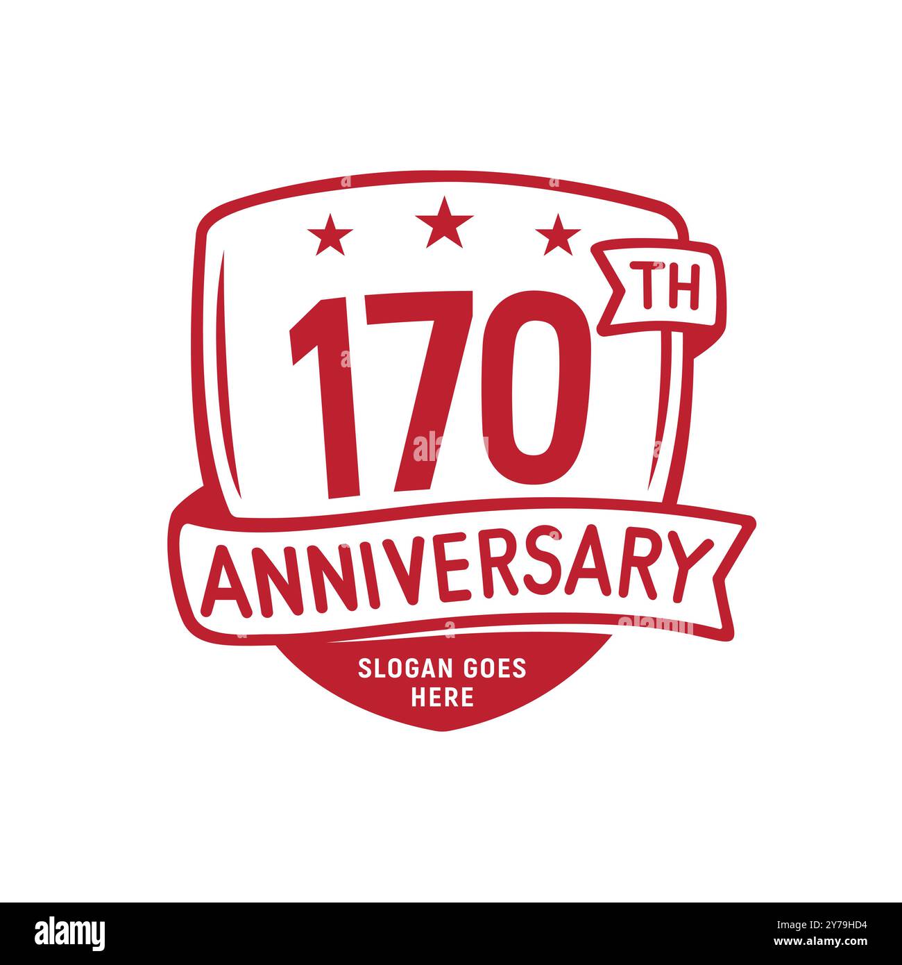 170 years anniversary celebration shield design template. 170th anniversary logo. Vector and ...