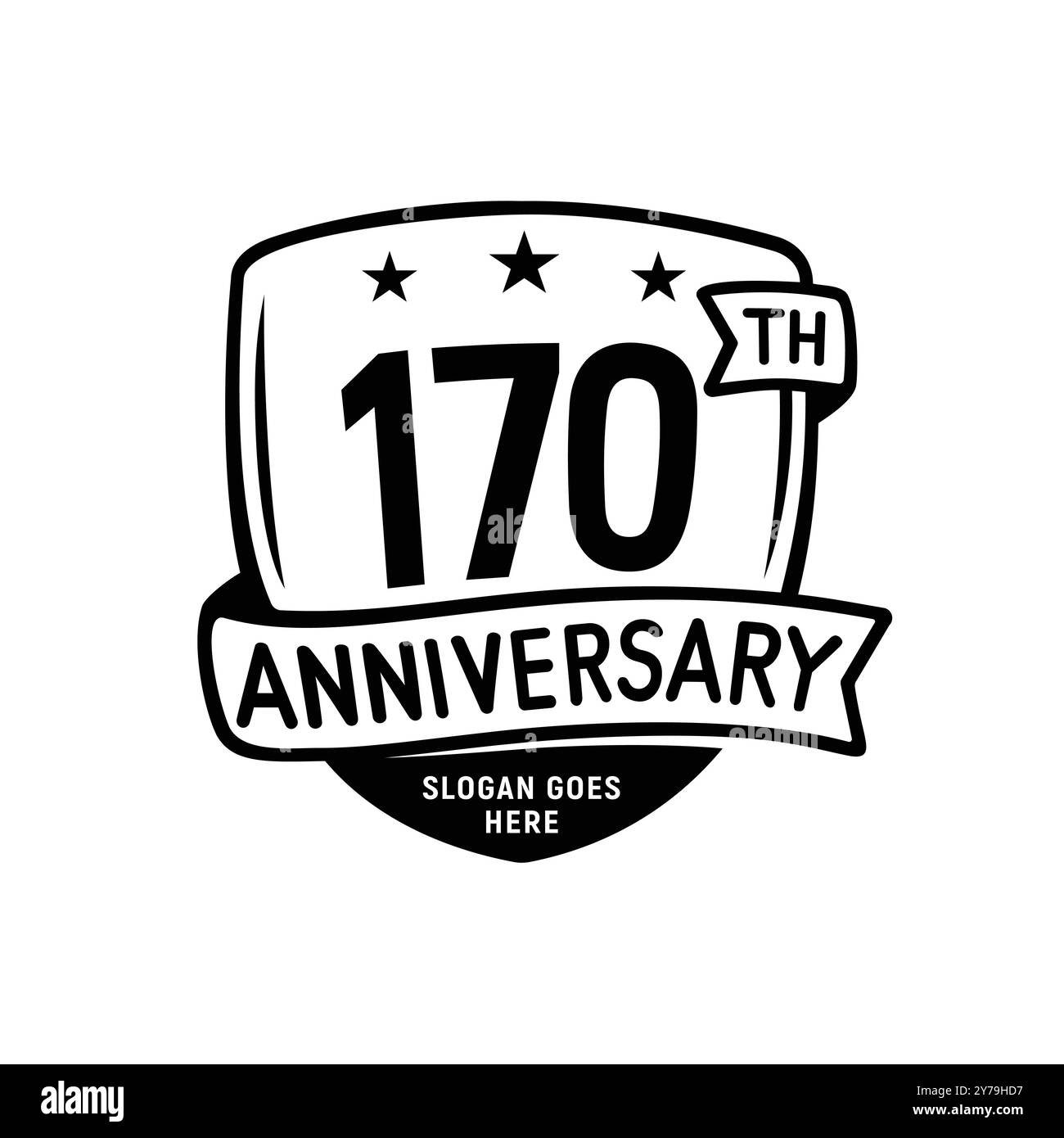 170 years anniversary celebration shield design template. 170th ...