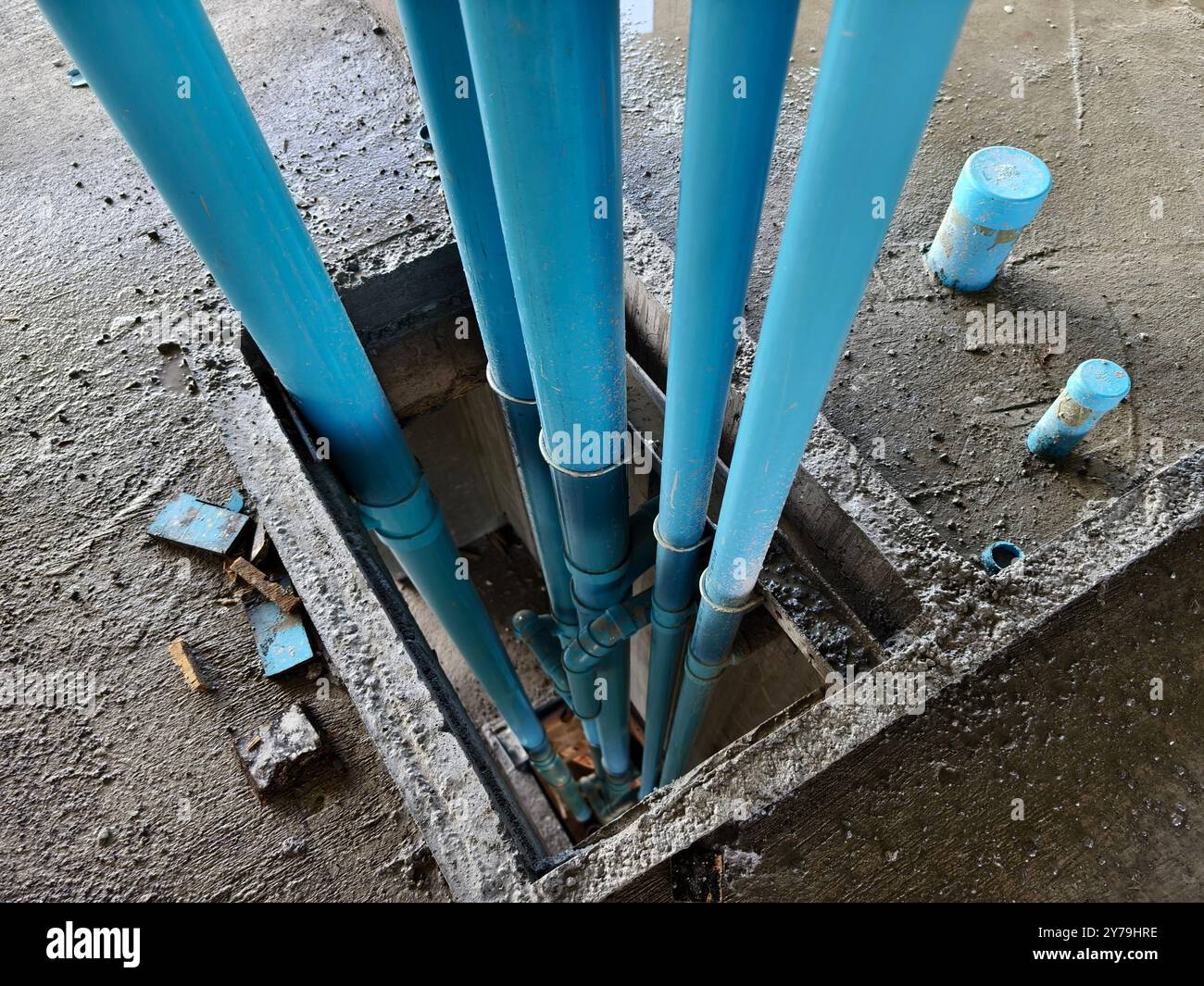 Blue industrial concrete wall ventilation hi-res stock photography and ...