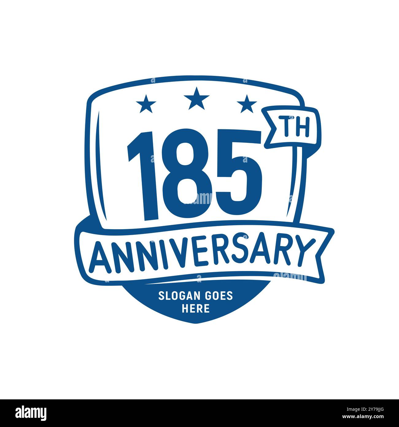 185 years anniversary celebration shield design template. 185th ...