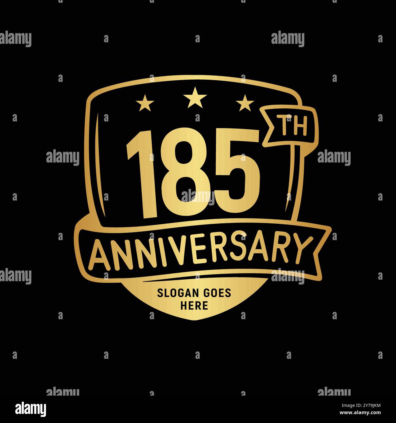 185 years anniversary celebration shield design template. 185th ...