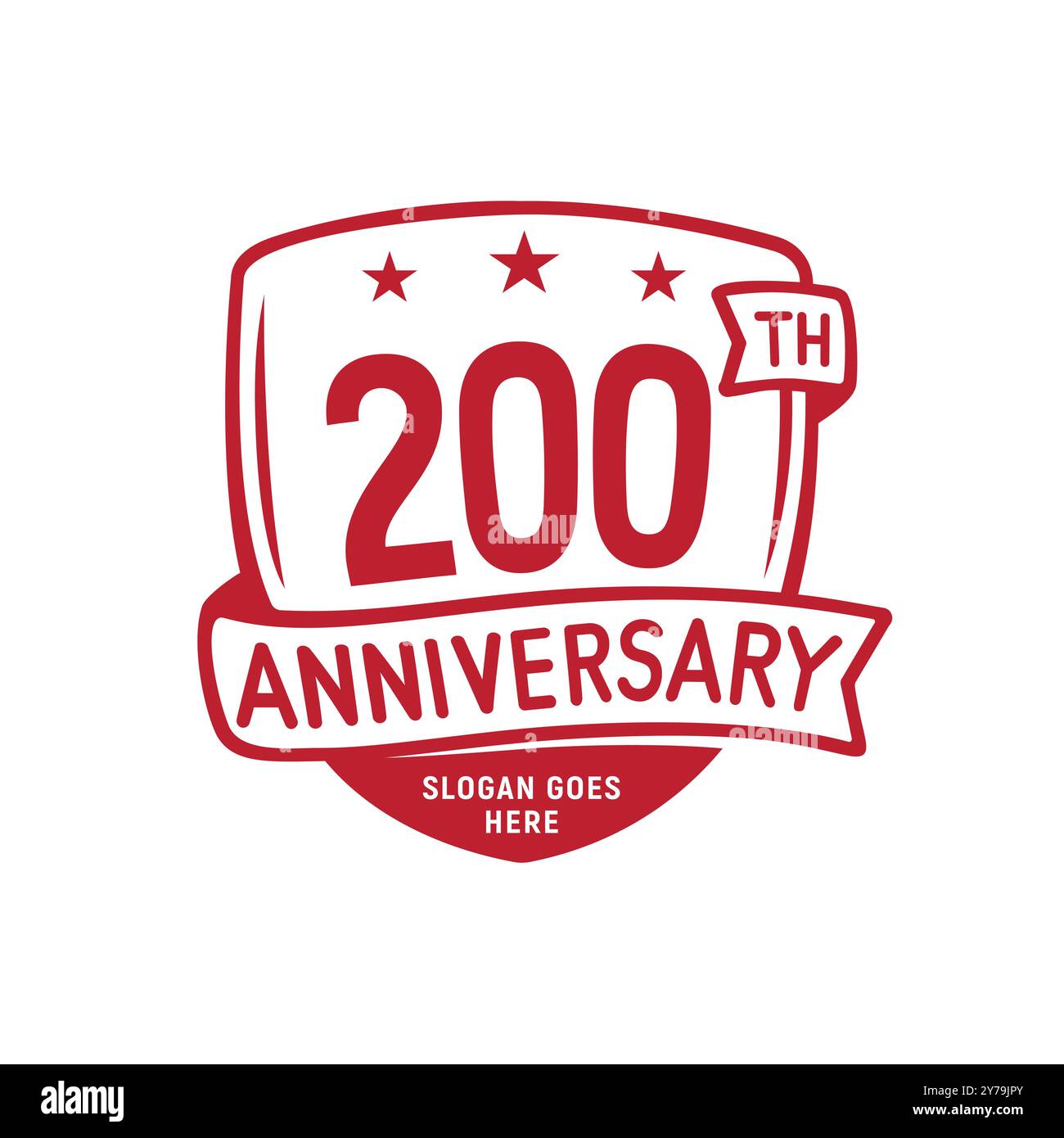 200 years anniversary celebration shield design template. 200th ...