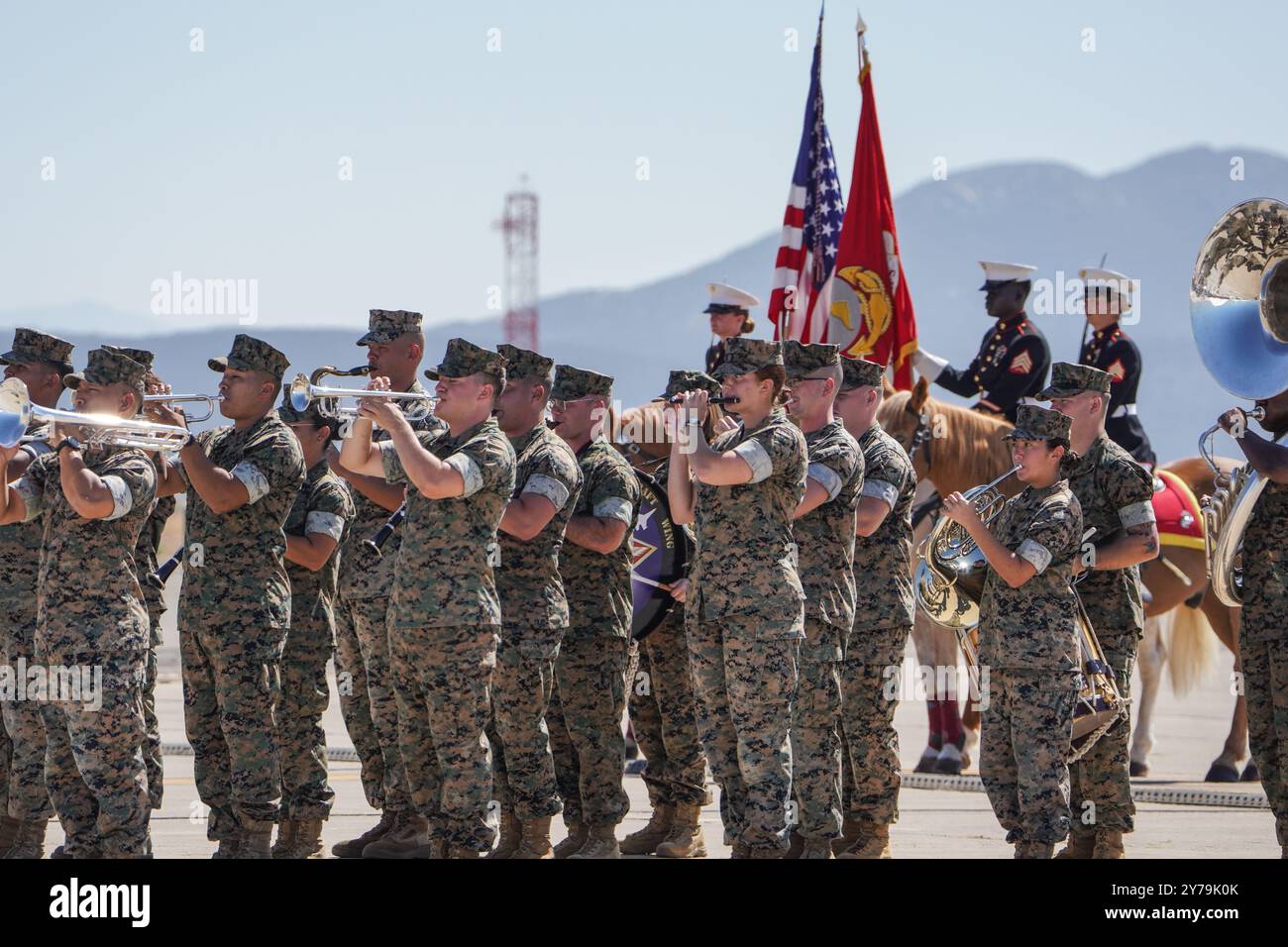 San Diego, United States. 28th Sep, 2024. U.S. Marine marching band ...