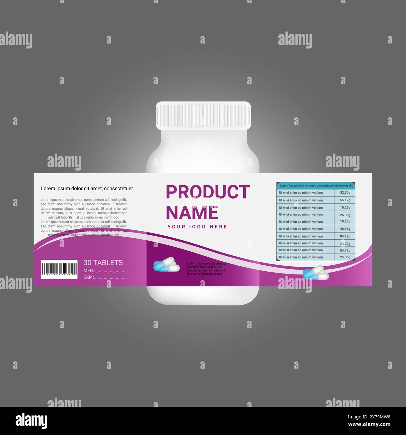 Vitamin supplement template hi-res stock photography and images - Alamy