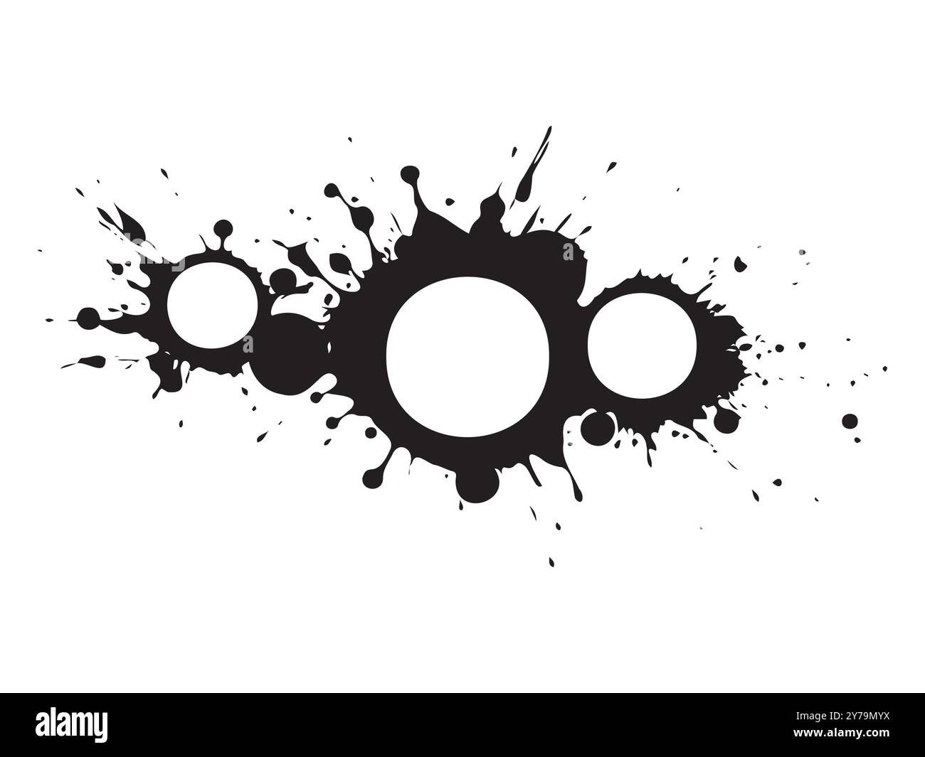 Scattered random circle element Black and White Stock Photos & Images ...