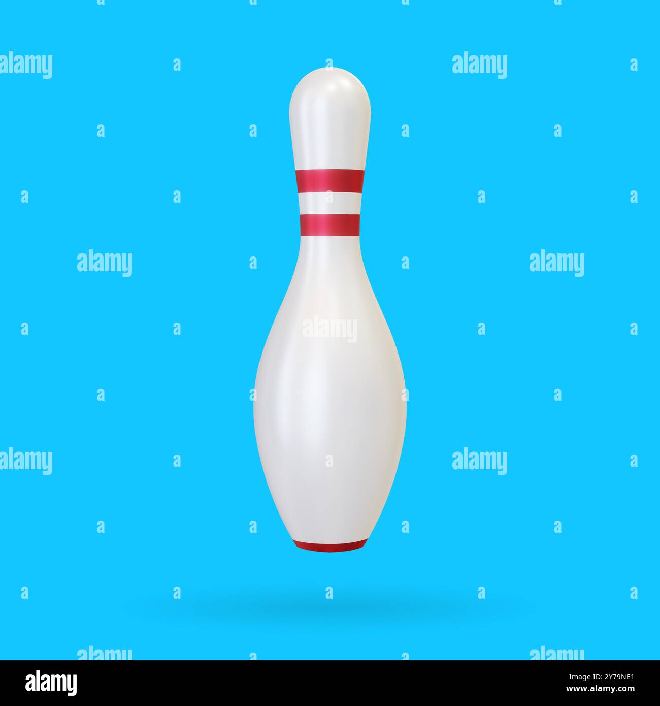Bowling Pin 3d isolated. Vector illustration. Realistic Bowling pin ...