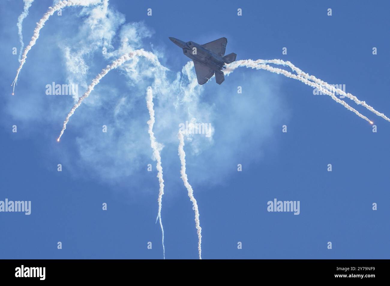 San Diego, United States. 28th Sep, 2024. An F-22 fighter aircraft ...