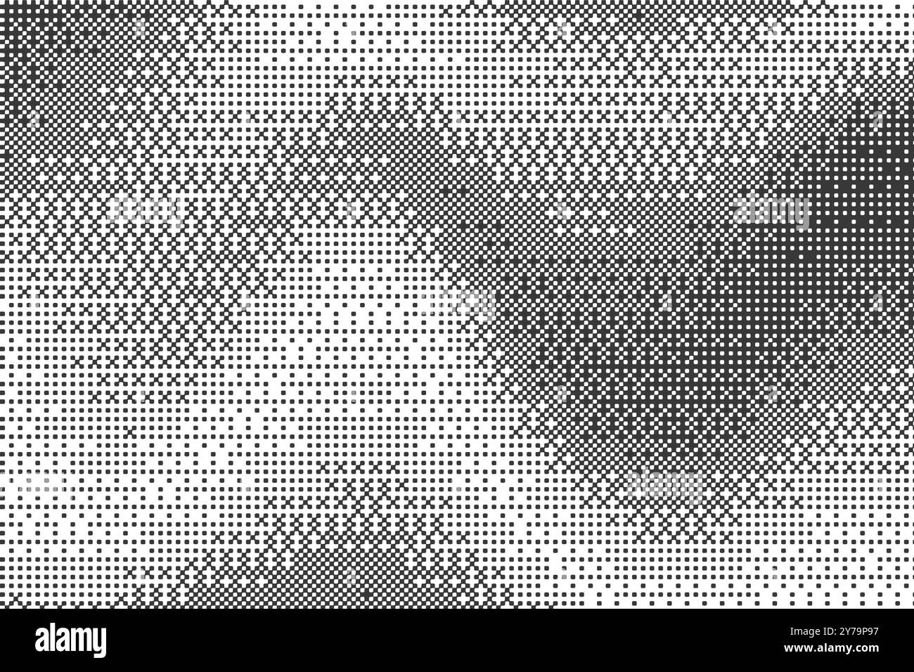 Wavy bitmap pattern background with pixel. Gradient dotted halftone ...