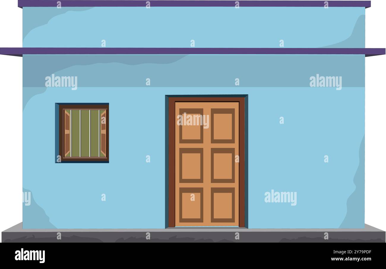 Indian village store. Indian village house for cartoon animation. Asian ...