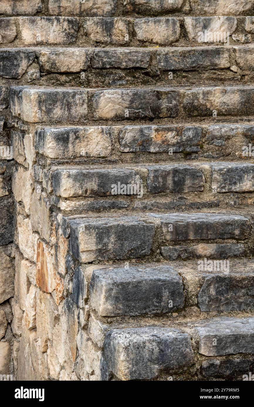 abstract of stone steps, flight of stone stairs in abstract composition ...