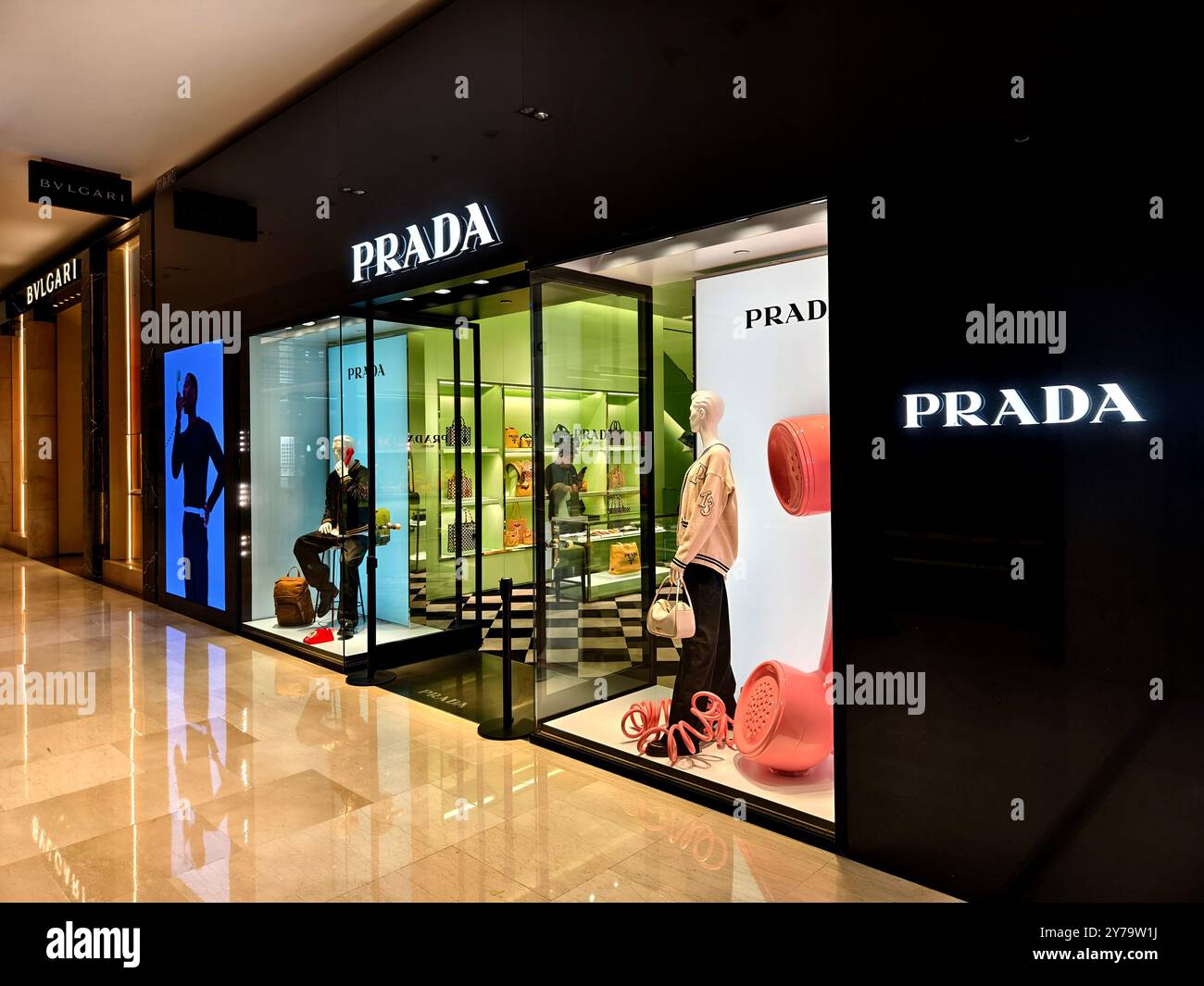 KUALA LUMPUR, MALAYSIA - AUGUST 28, 2024: Prada brand retail shop in ...