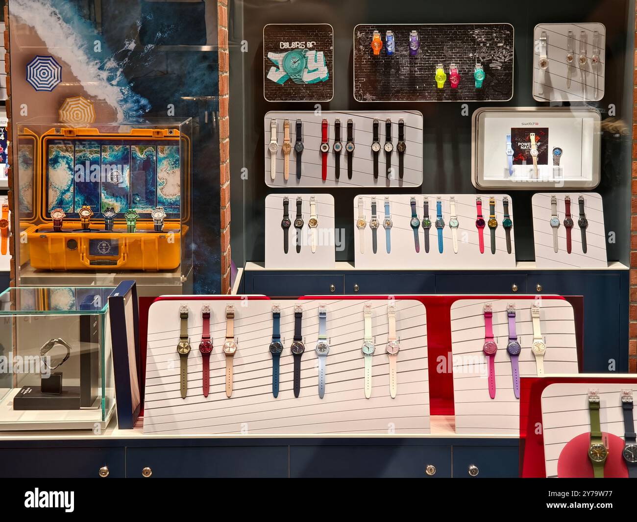 KUALA LUMPUR, MALAYSIA - AUGUST 28, 2024: Swatch brand retail shop in ...