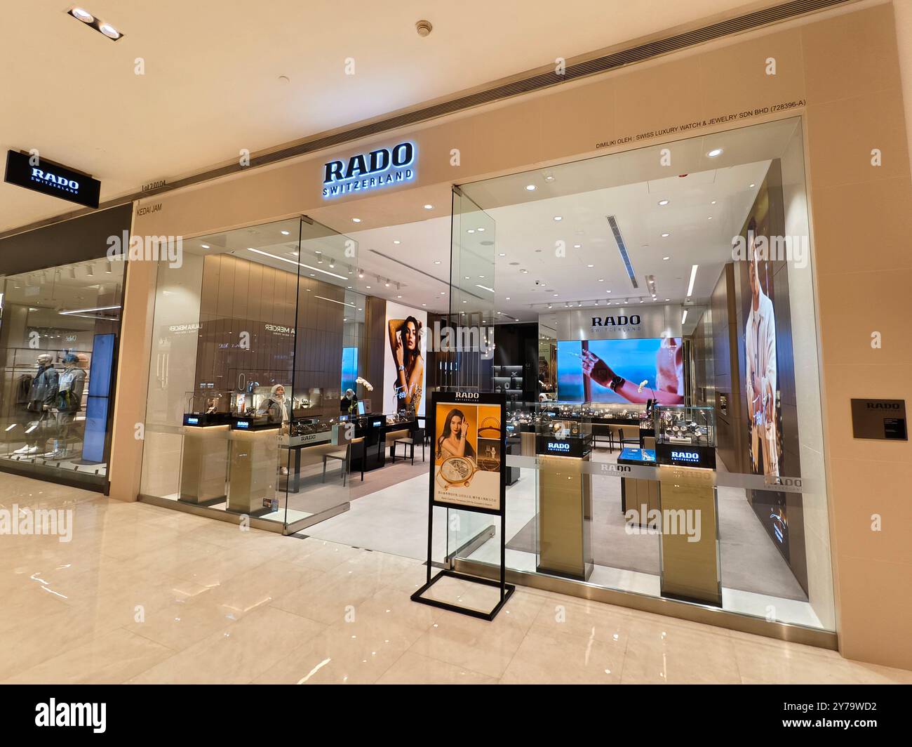 KUALA LUMPUR, MALAYSIA - AUGUST 28, 2024: Rado brand retail shop in the ...