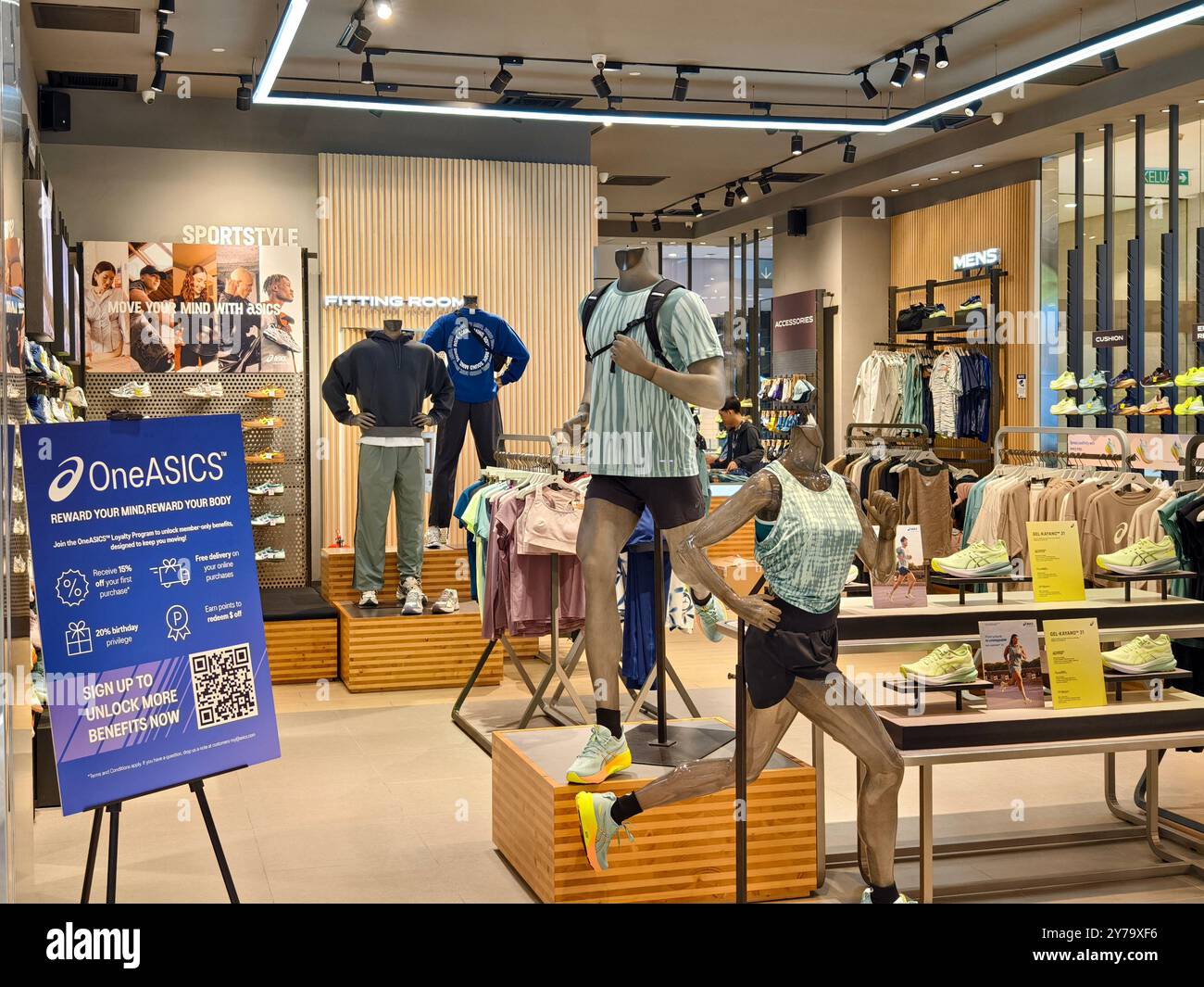 KUALA LUMPUR, MALAYSIA - AUGUST 28, 2024: Asics brand retail shop in ...