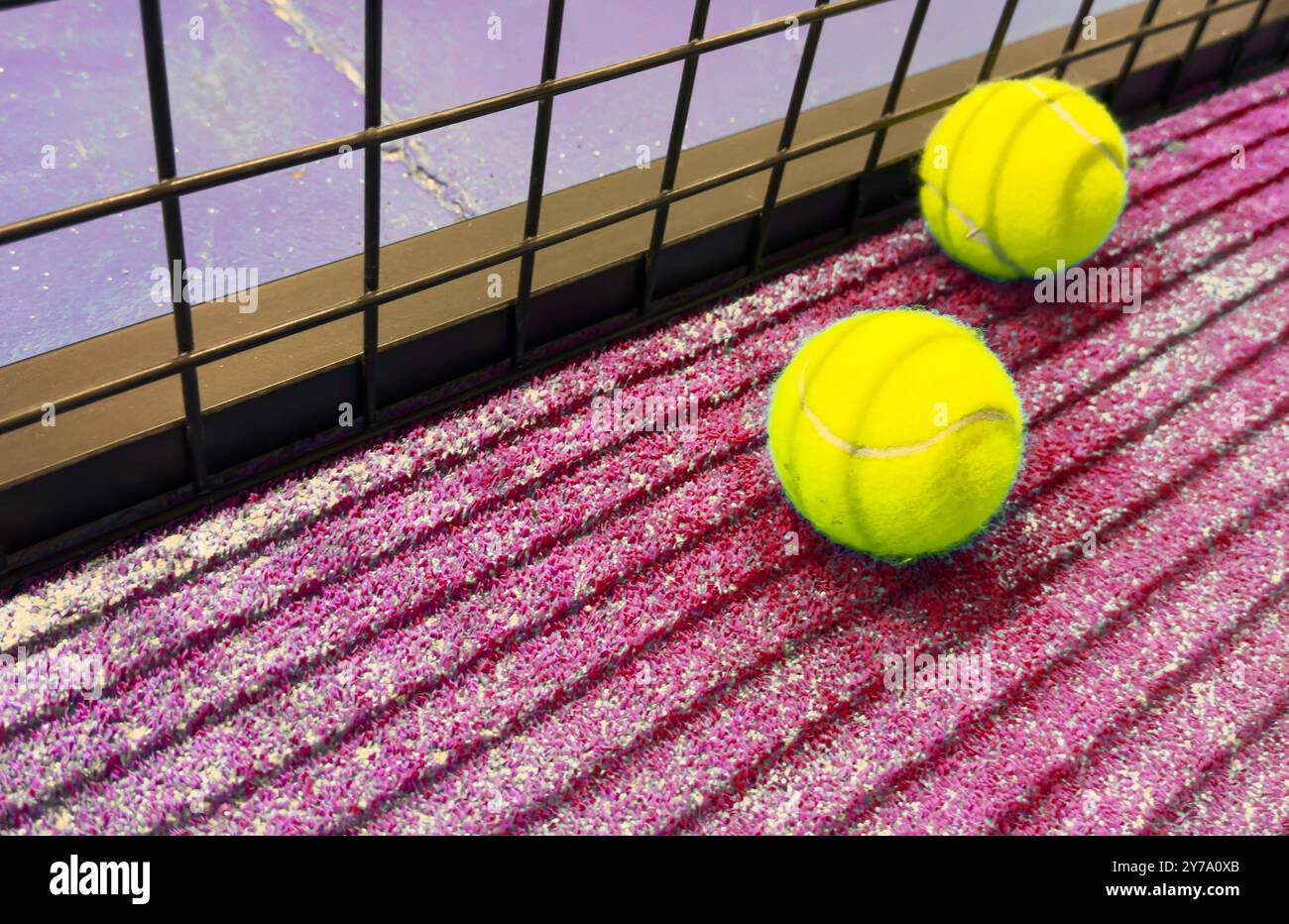 Paddle tennis ball on the court for background Stock Photo - Alamy