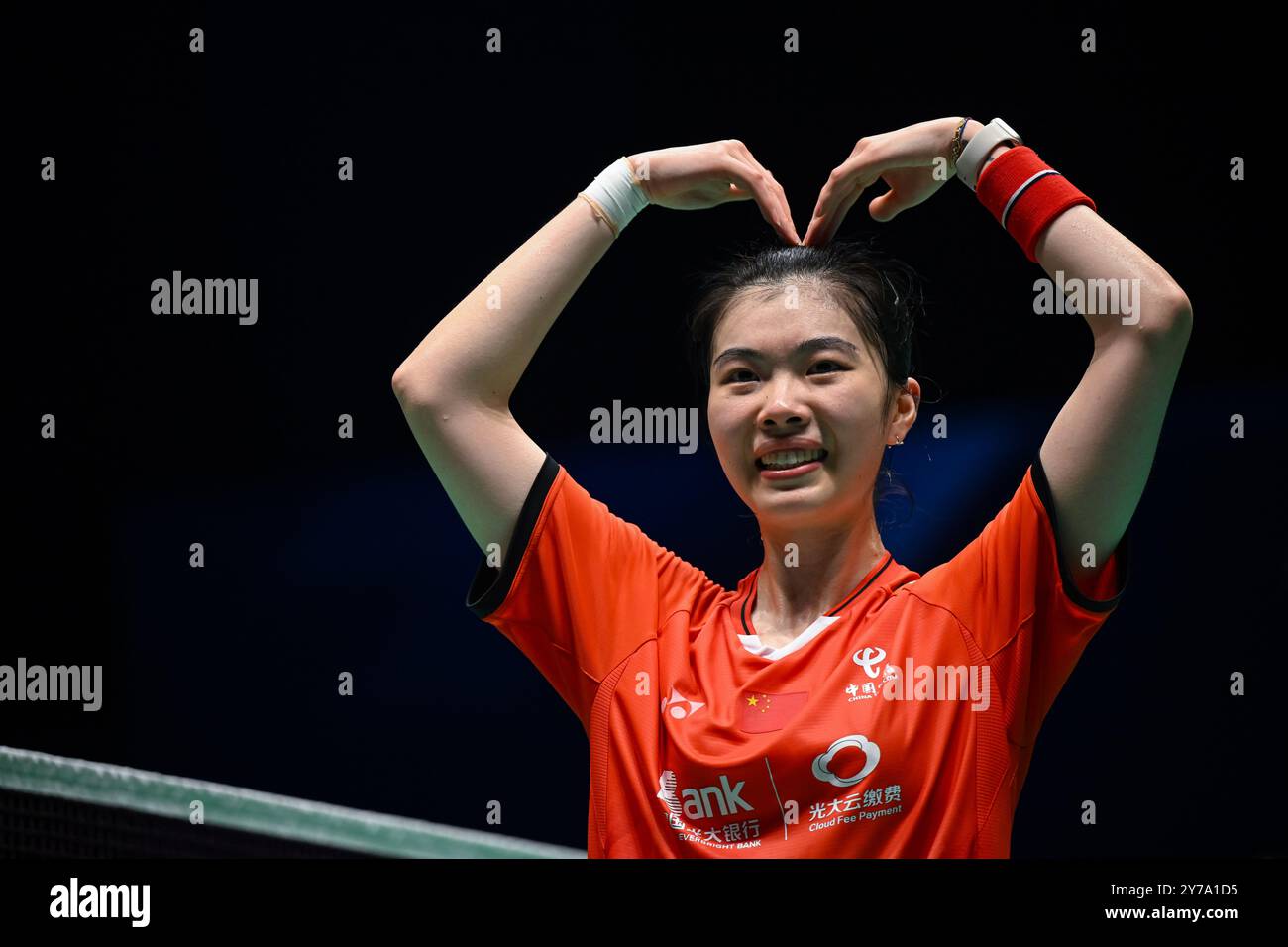 Macao, China. 29th Sep, 2024. Gao Fangjie of China celebrates victory ...