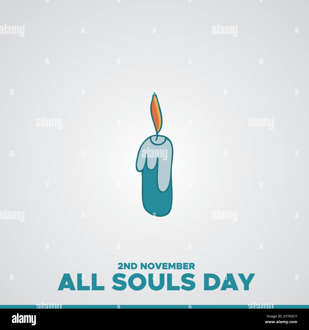 all souls day, 2nd November, Greeting card, social media editable ...