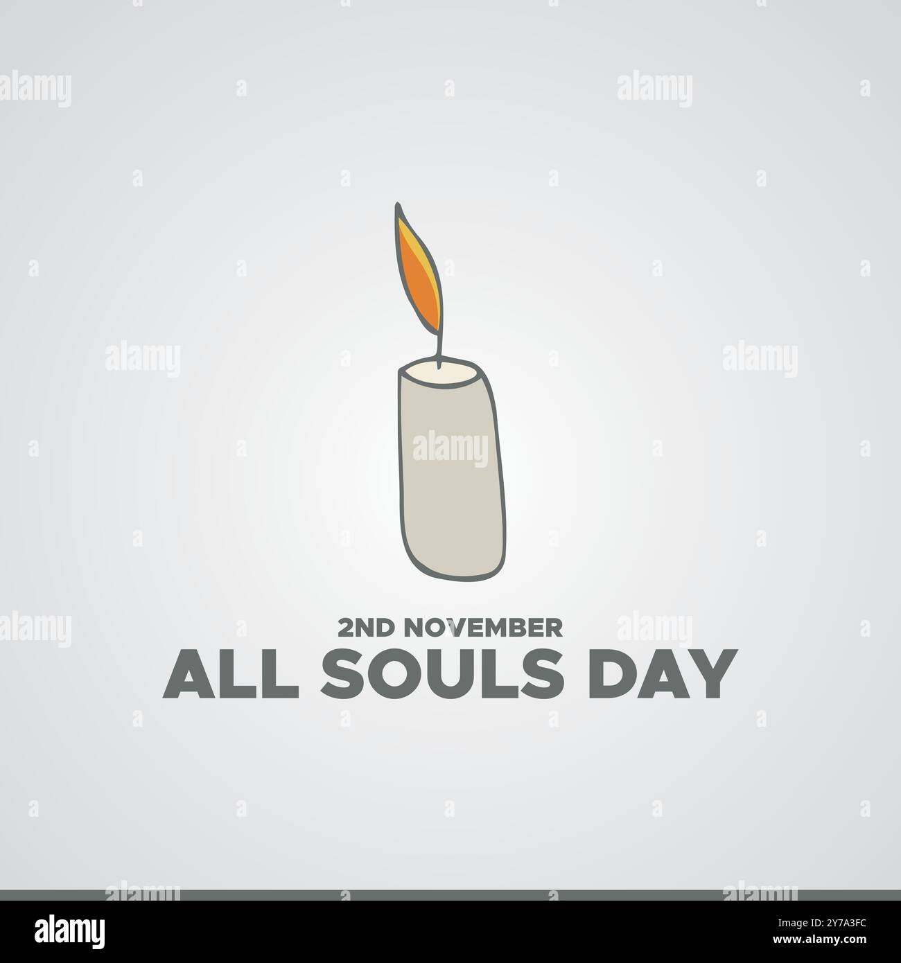 all souls day, 2nd November, Greeting card, social media editable ...