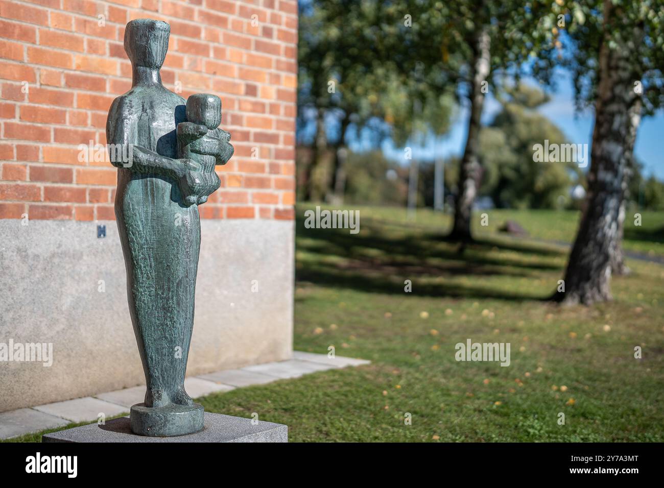 Mother and Child from 1956 by Liss Eriksson bronze sculpture in the ...