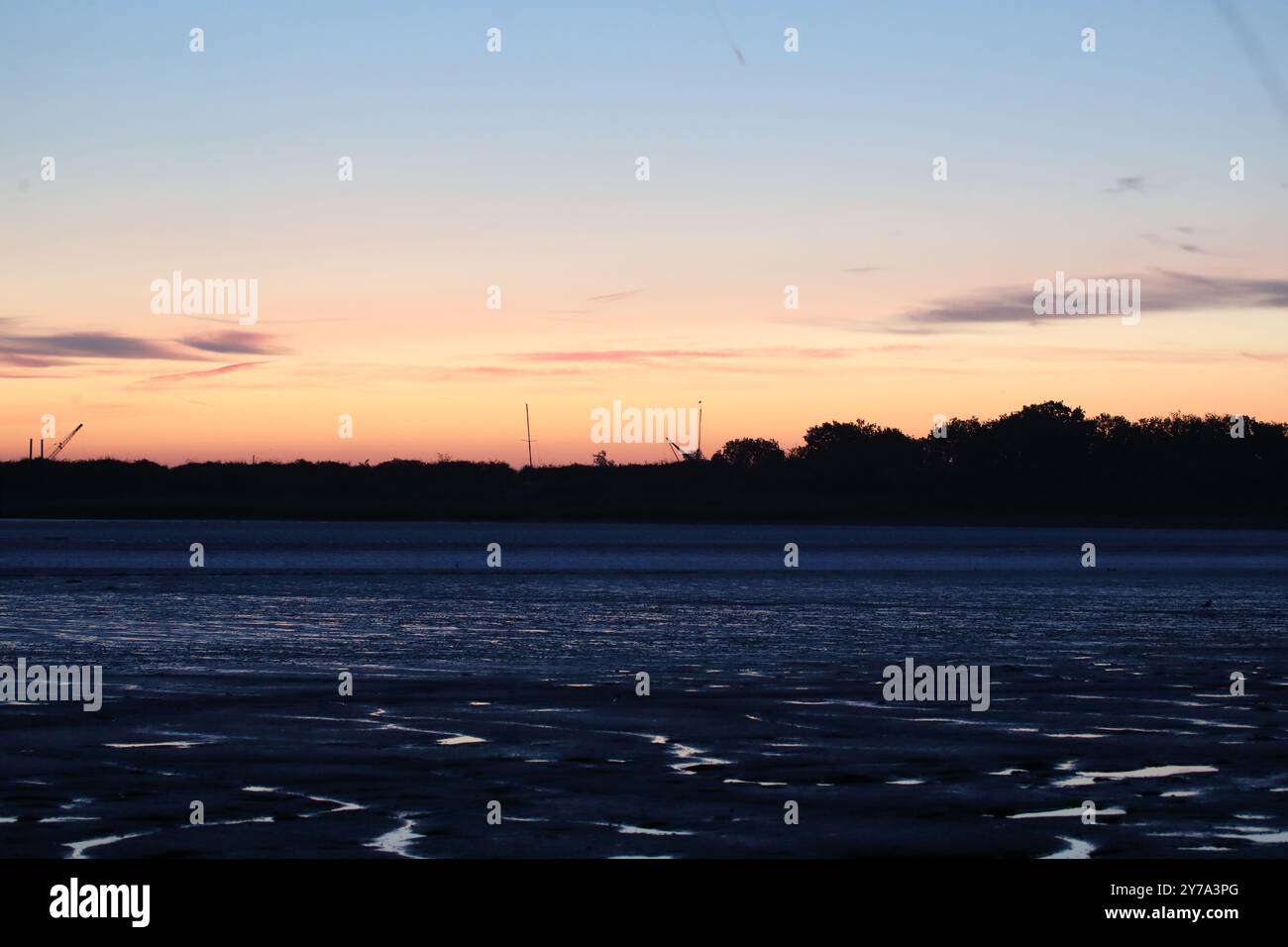 Dawn, A New day begins on the Estuary Stock Photo - Alamy