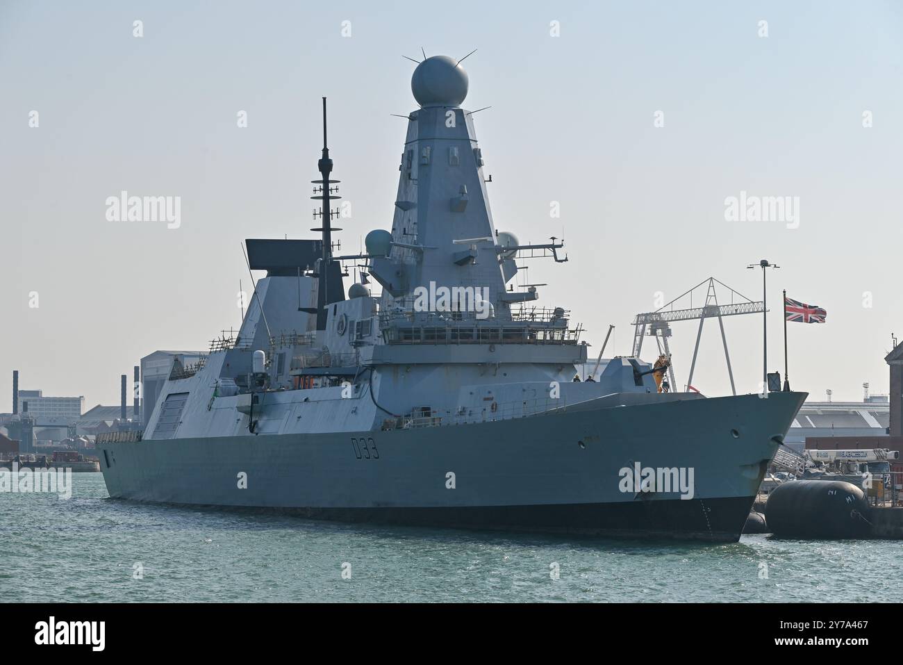 HMS Dauntless a Type 45 destroyer of the British Royal navy docked in ...