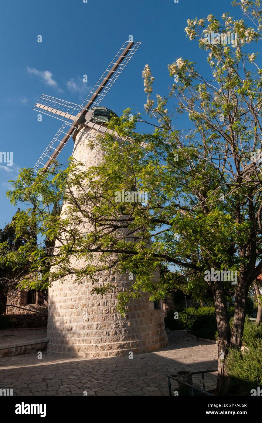Historic photo of the Montefiore windill in the Yemin Moshe ...