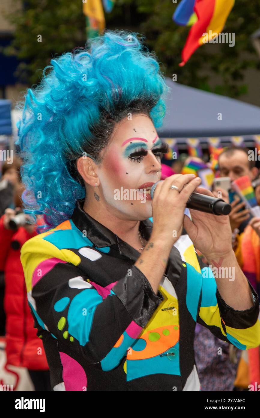 Gypsy Darling Drag Artist entertains the crowds. Preston Pride 2024 ...