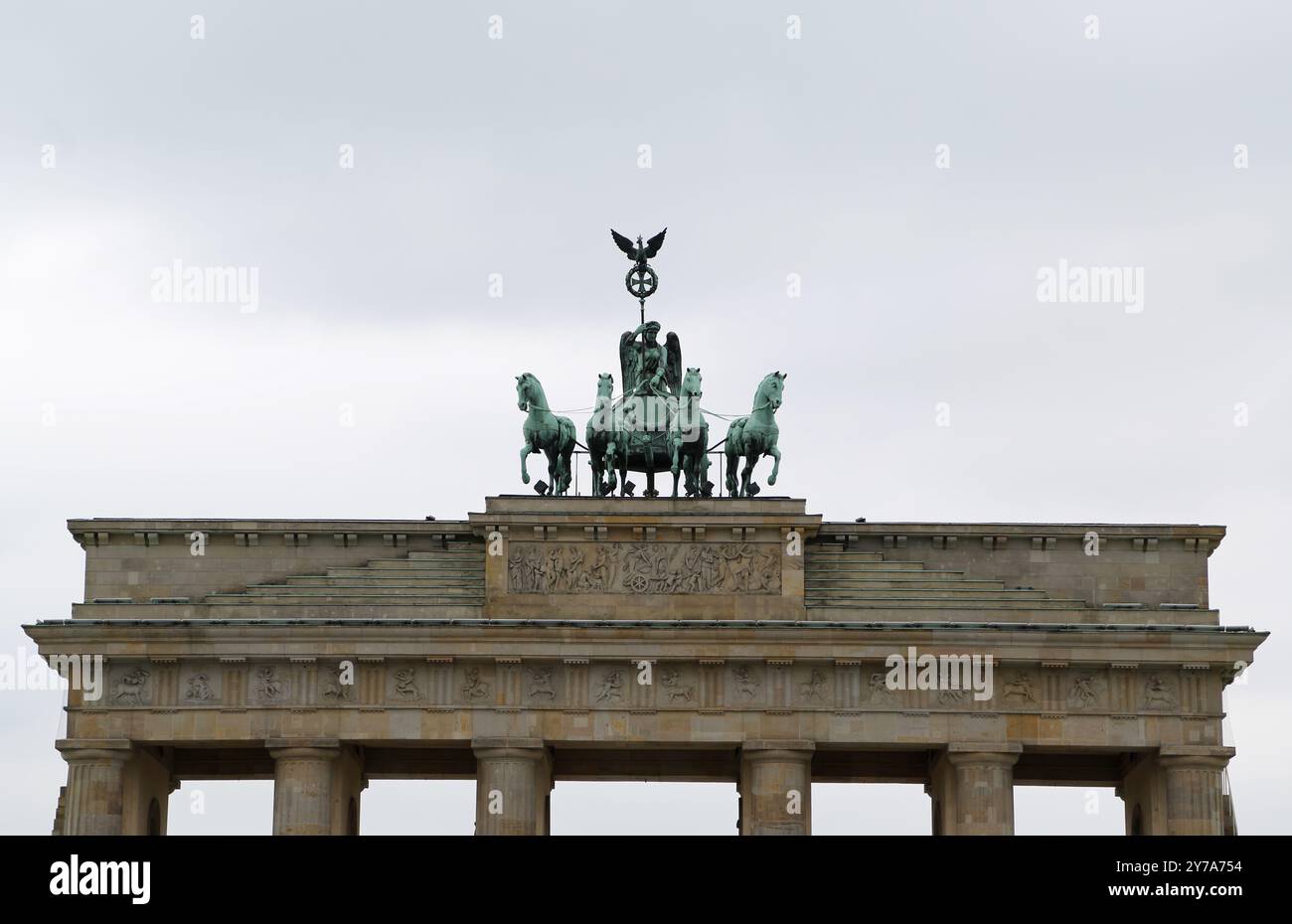 Detail from Brandenburg Gate, 18th-century neoclassical monument in ...