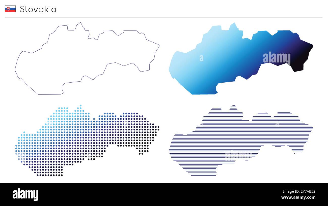 Simple outline map slovakia hi-res stock photography and images - Alamy