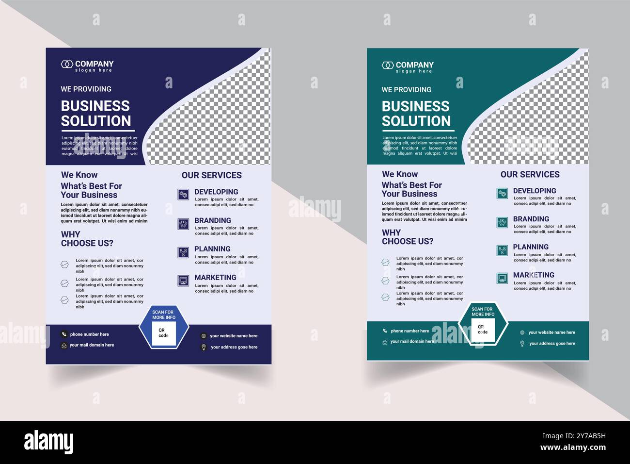 business flyer template design Stock Vector Image & Art - Alamy