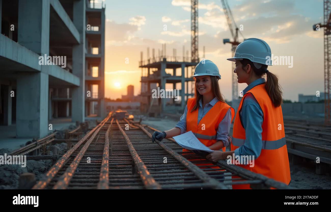 engineer inspecting construction site Stock Photo - Alamy