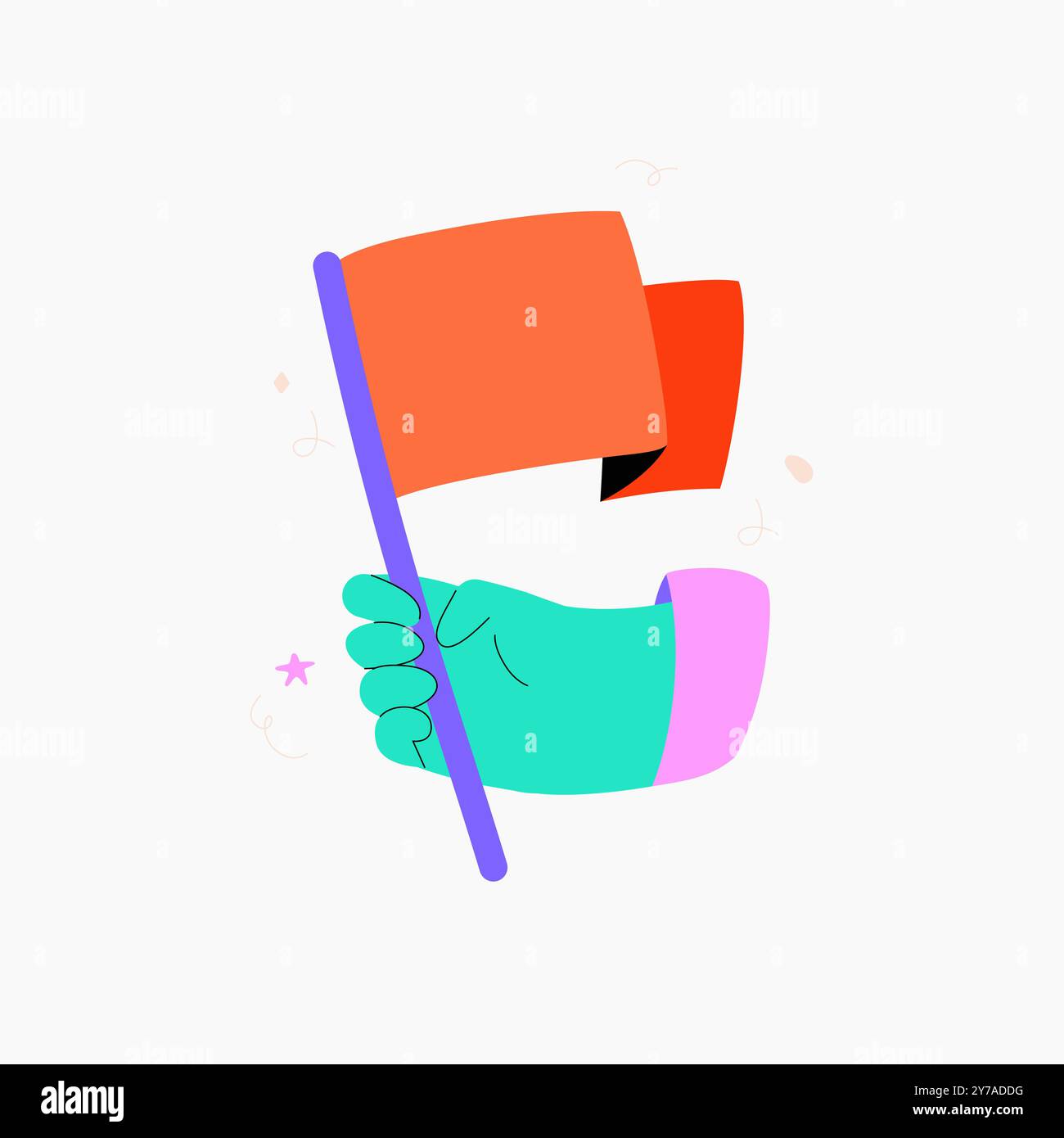 Red flag Cut Out Stock Images & Pictures - Alamy