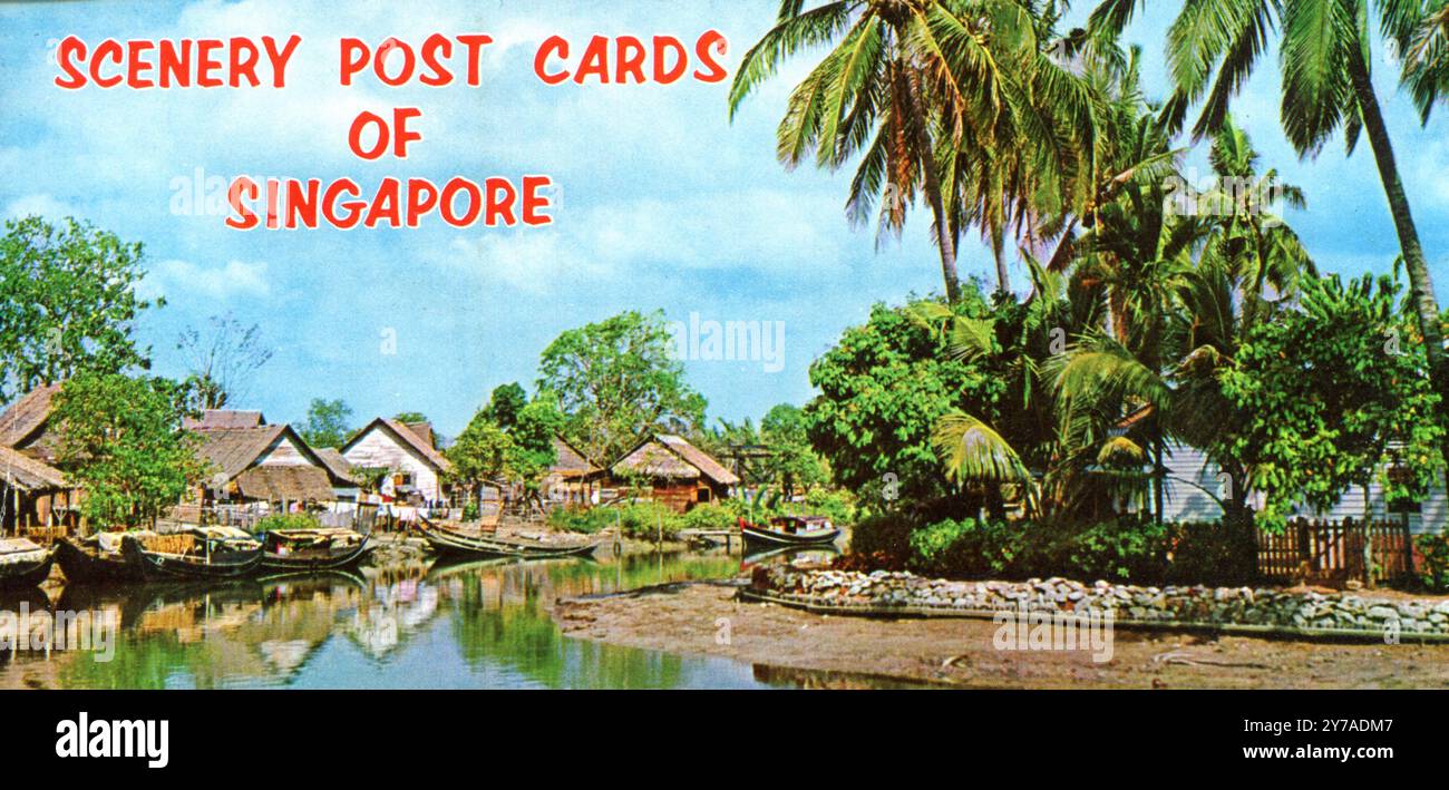 The cover page of a 1960's postcard collection (booklet) containing ten ...