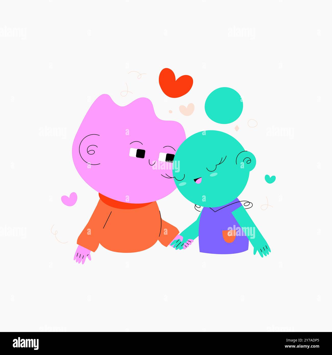 Affectionate moment Stock Vector Images - Alamy