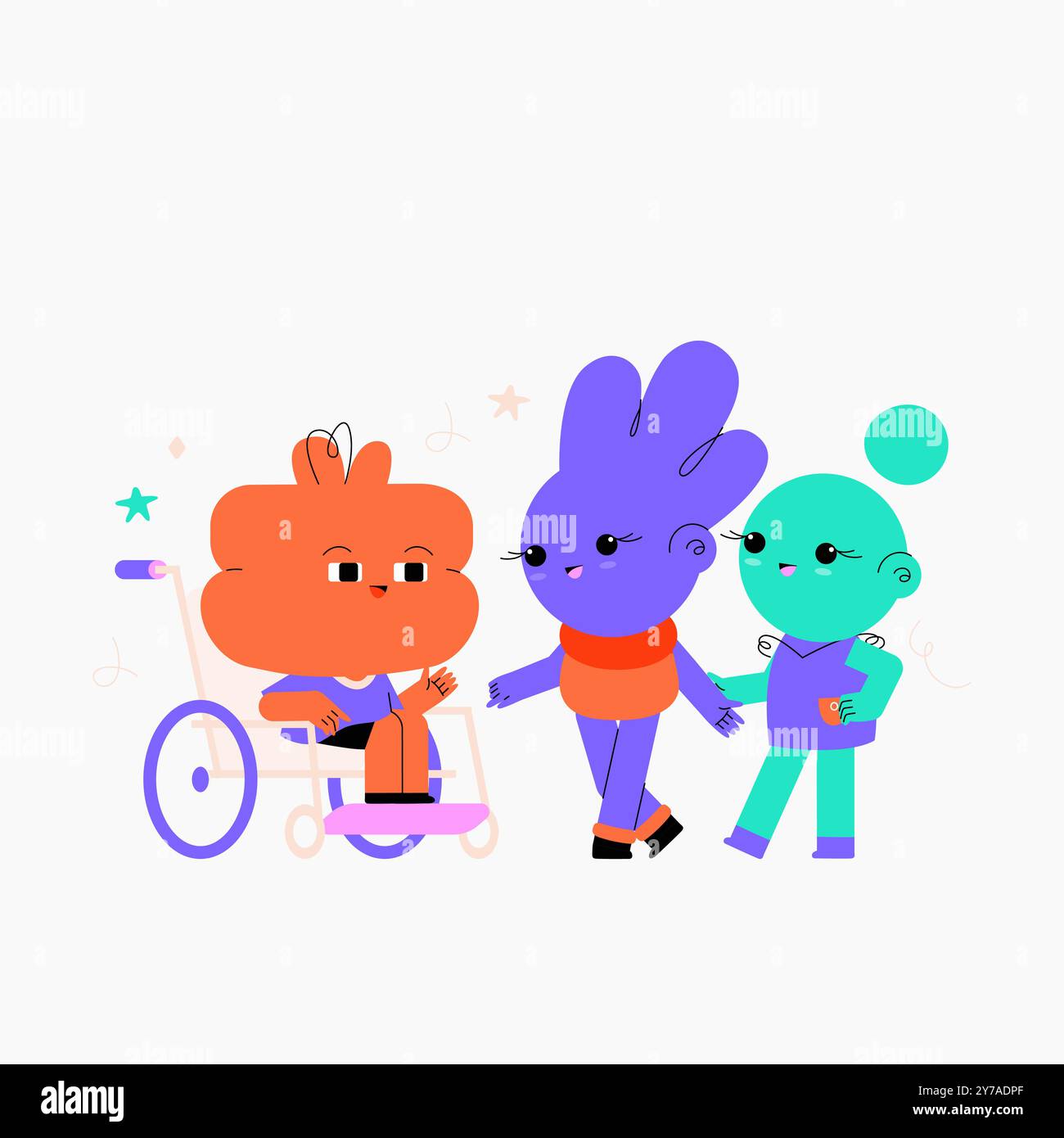 Person in a wheelchair cartoon hi-res stock photography and images - Alamy