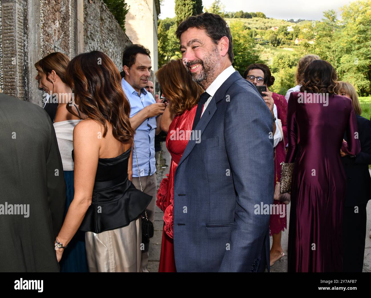Lucca, S Pancrazio, 28/9/2024, wedding of Luigi Buffon and Ilaria D ...