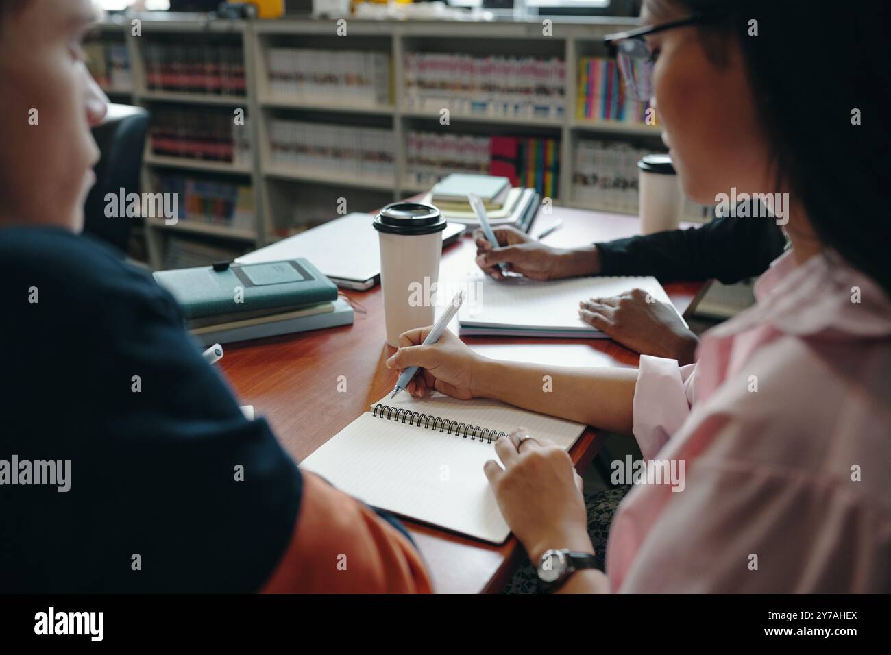 Students Doing Project In Team Stock Photo - Alamy