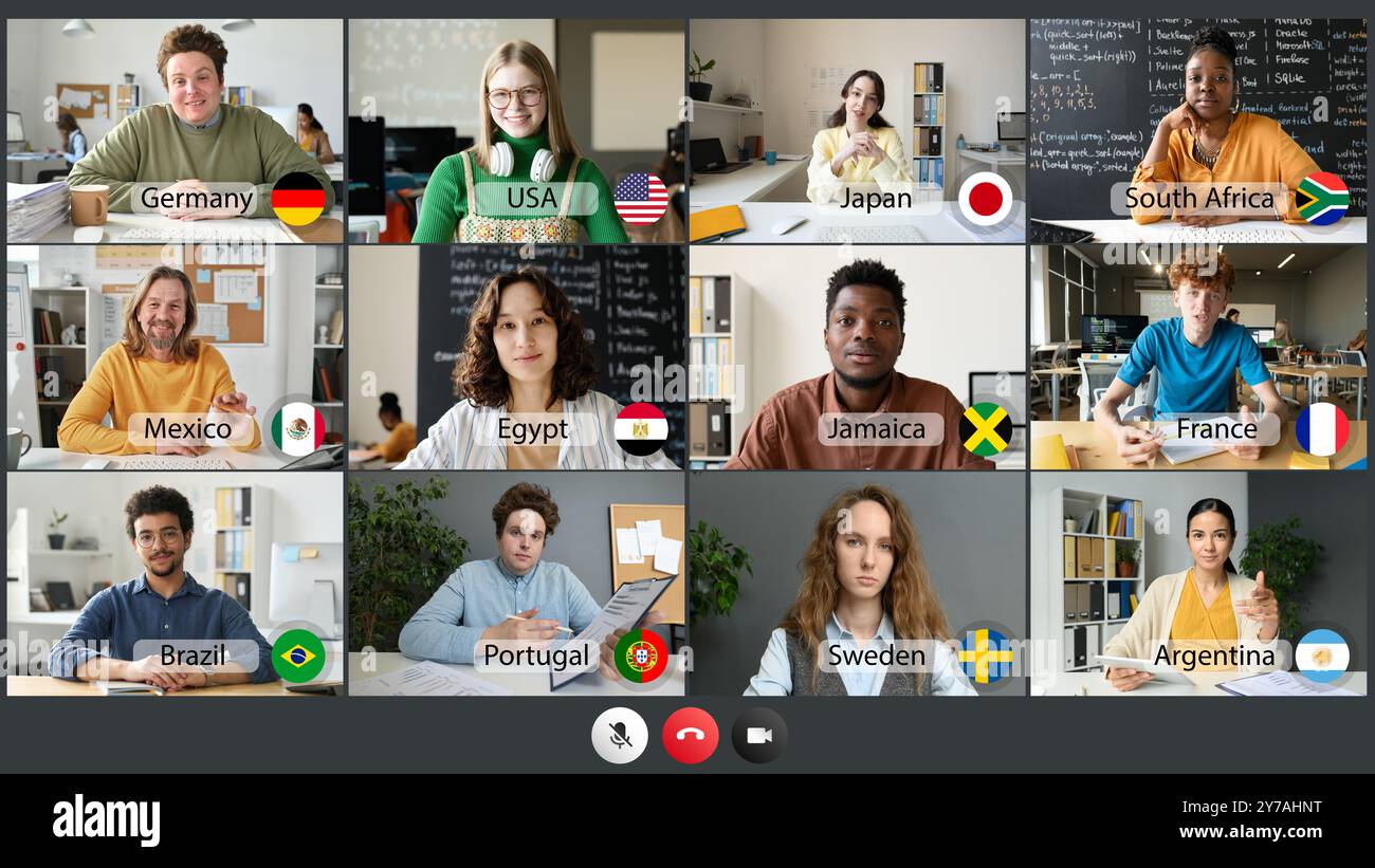 International Video Chat Stock Photo - Alamy