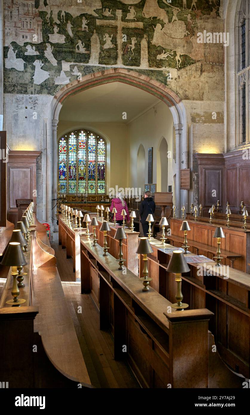 Guild chapel, Stratford upon Avon, with medieval painting of the Doom ...