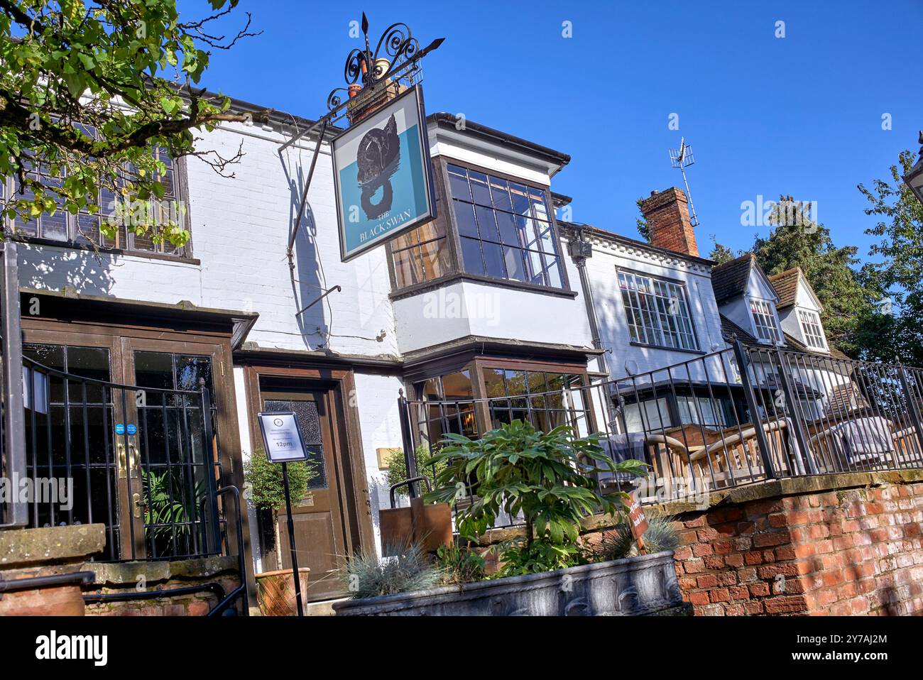 The Black Swan pub, Stratford upon Avon, England, UK, Also known as the ...