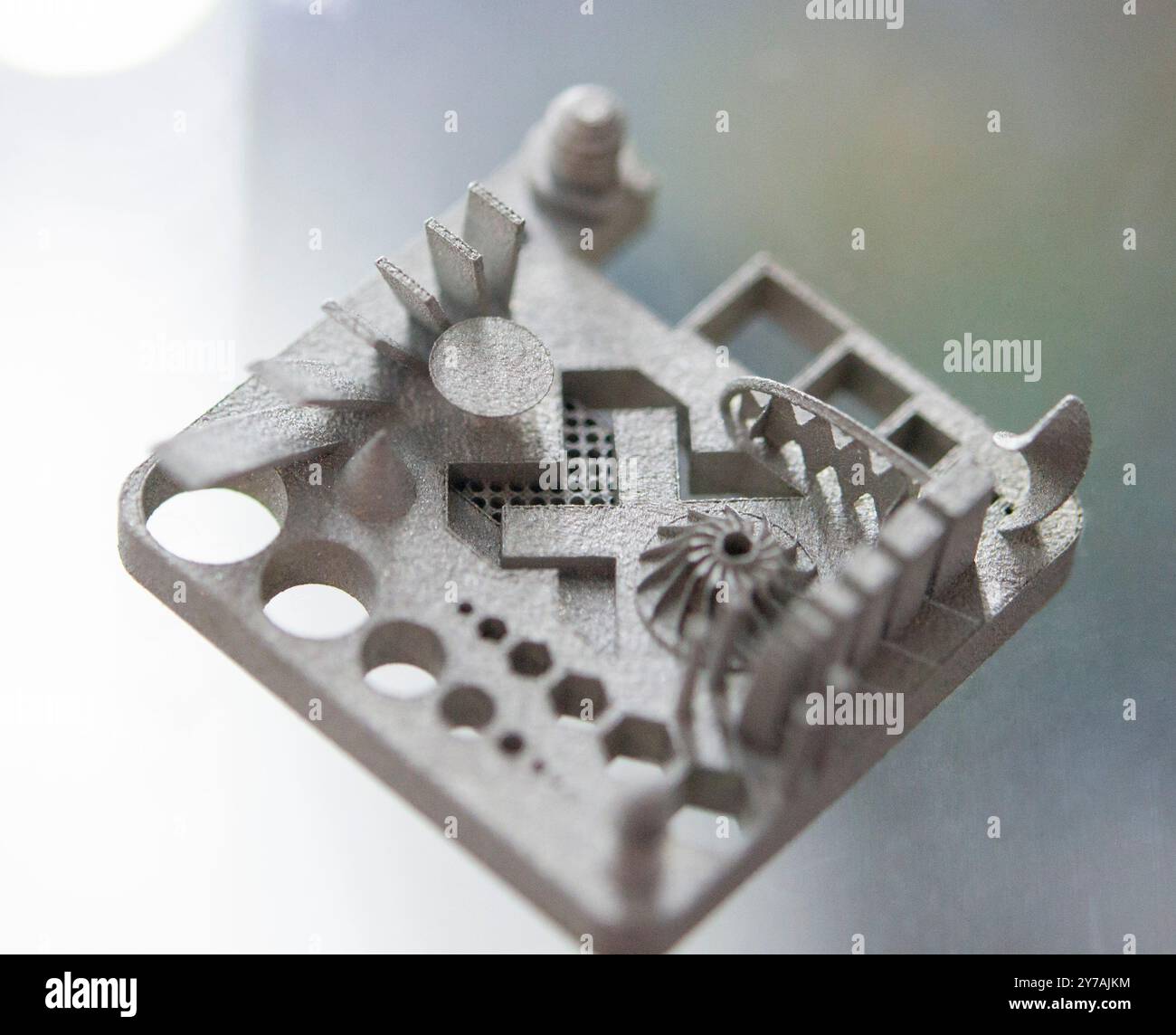 Object printed on 3D printer from metal powder using Metal Jet ...