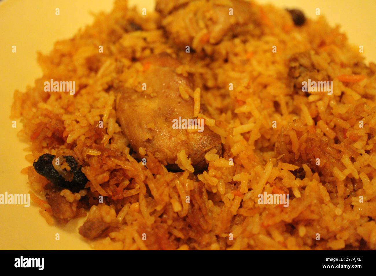 Indian cuisine: chicken biryani (mixed rice dish Stock Photo - Alamy