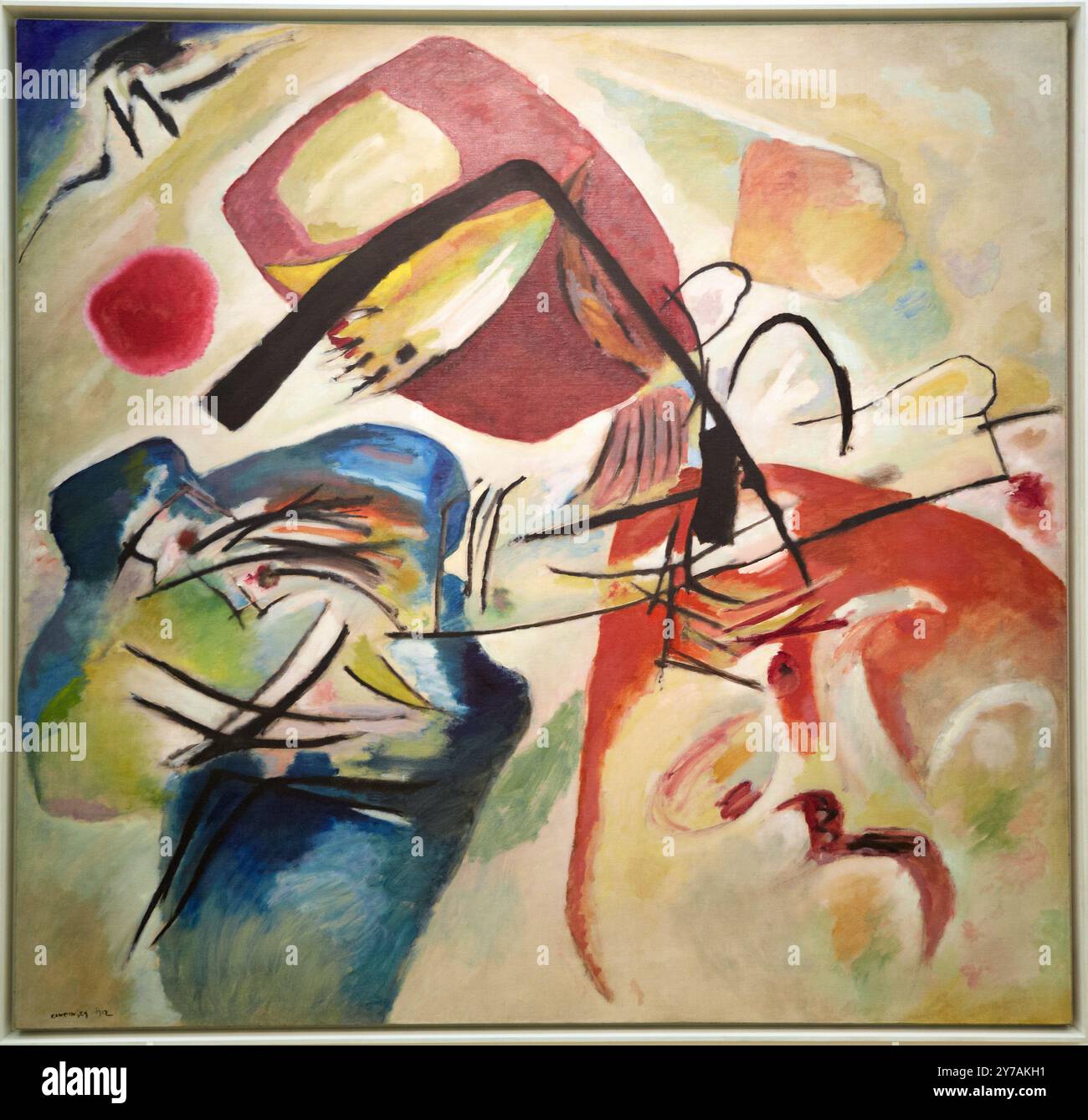 Mit dem schwarzen Bogen, 1912. Vassily Kandinsky. Centre George ...